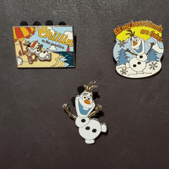 Disney | Jewelry | Disney Olaf Frozen Pins | Poshmark